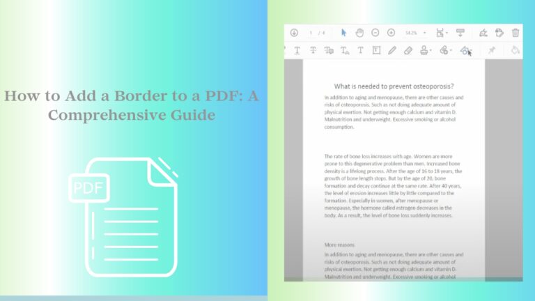 How to Add a Border to a PDF: A Comprehensive Guide